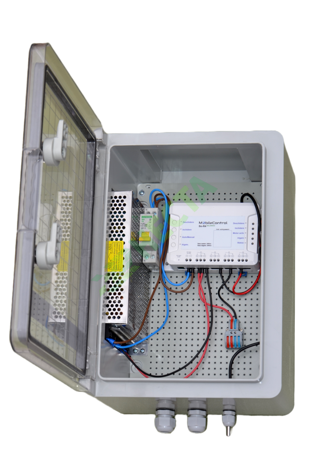 Hecta.ro. Panou control cu senzor de temperatura ridicare aerisiri laterale