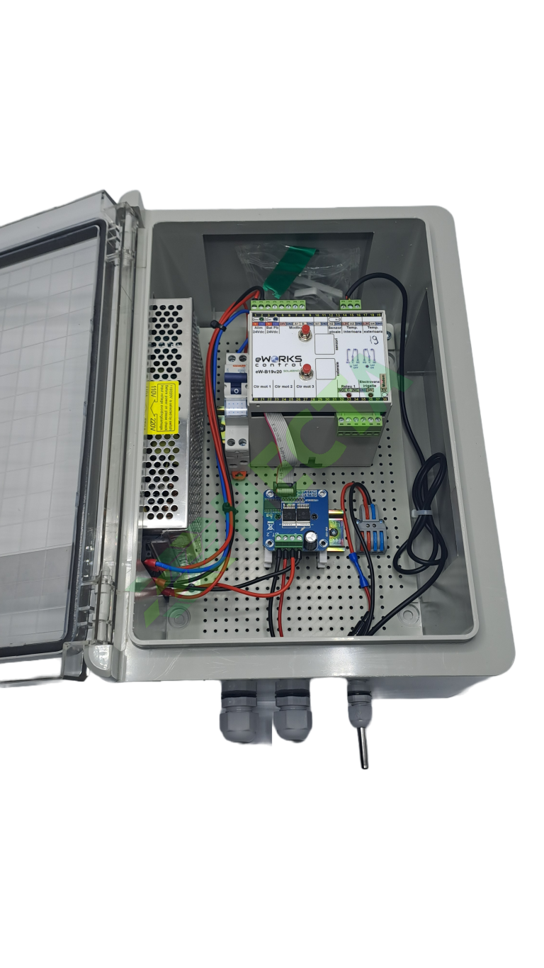 Hecta.ro. Panou control cu senzor de temperatura ridicare aerisiri laterale