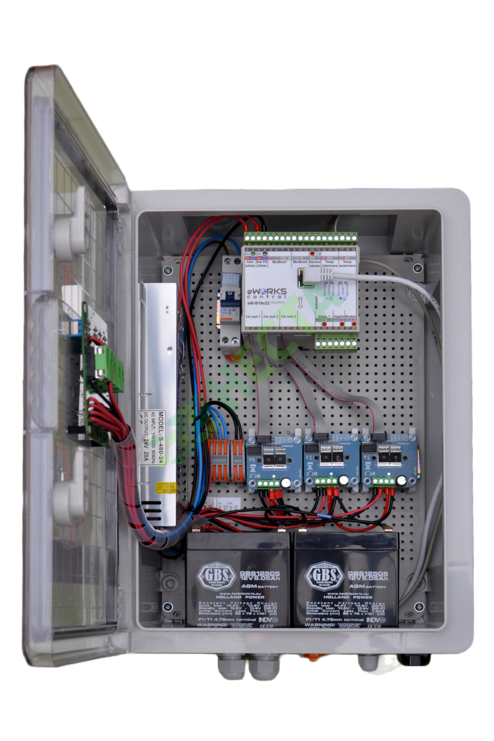 Hecta.ro. Panou control cu senzor de temperatura ridicare aerisiri laterale